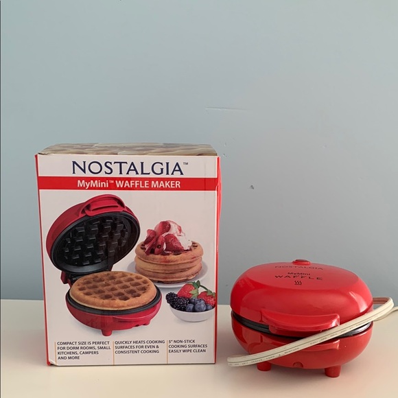 Nostalgia | Kitchen | Nostalgia Red Mymini Waffle Maker | Poshmark